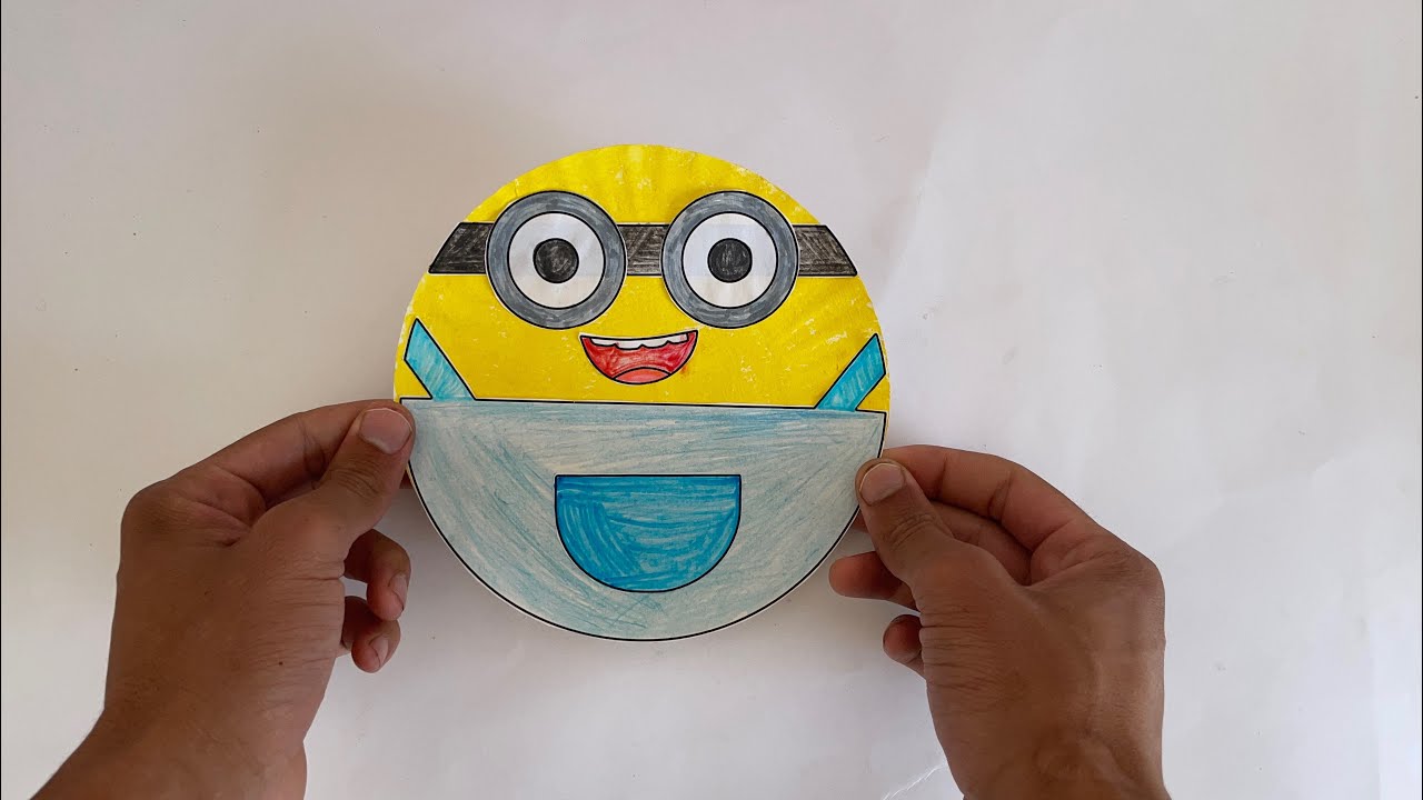 Minion Paper Craft | Paper Plate Craft Ideas For Kids | Fun Homeschool ...