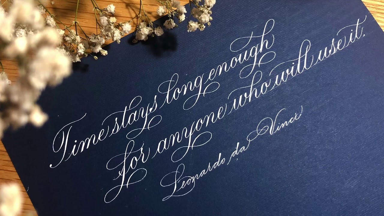 Calligraphy everyday - Day 6 - YouTube