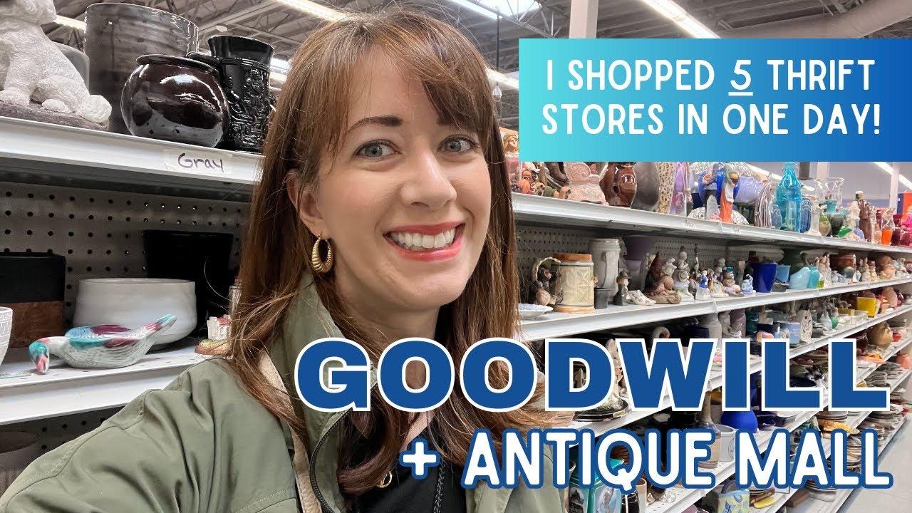5 Goodwills & Thrift Stores in ONE DAY! | Thrift with Me | Vintage Haul ...