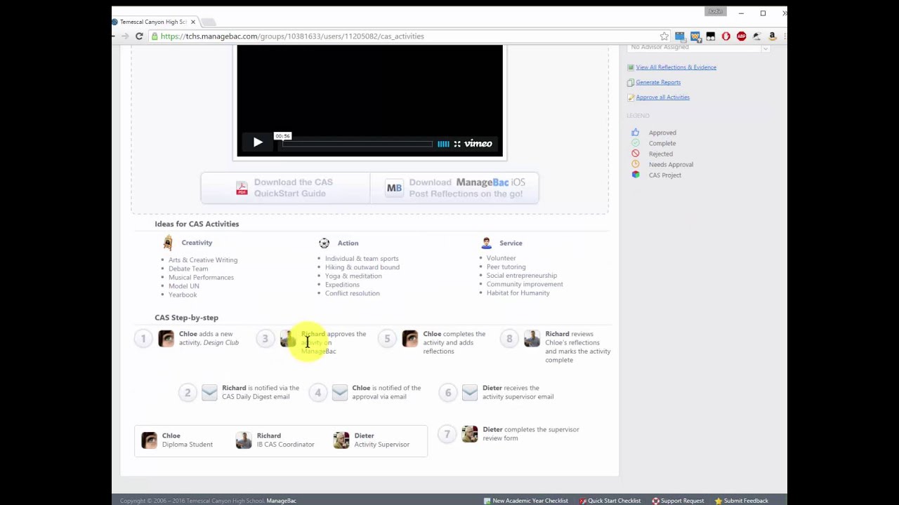 CAS and EE Tutorial on Managebac - YouTube
