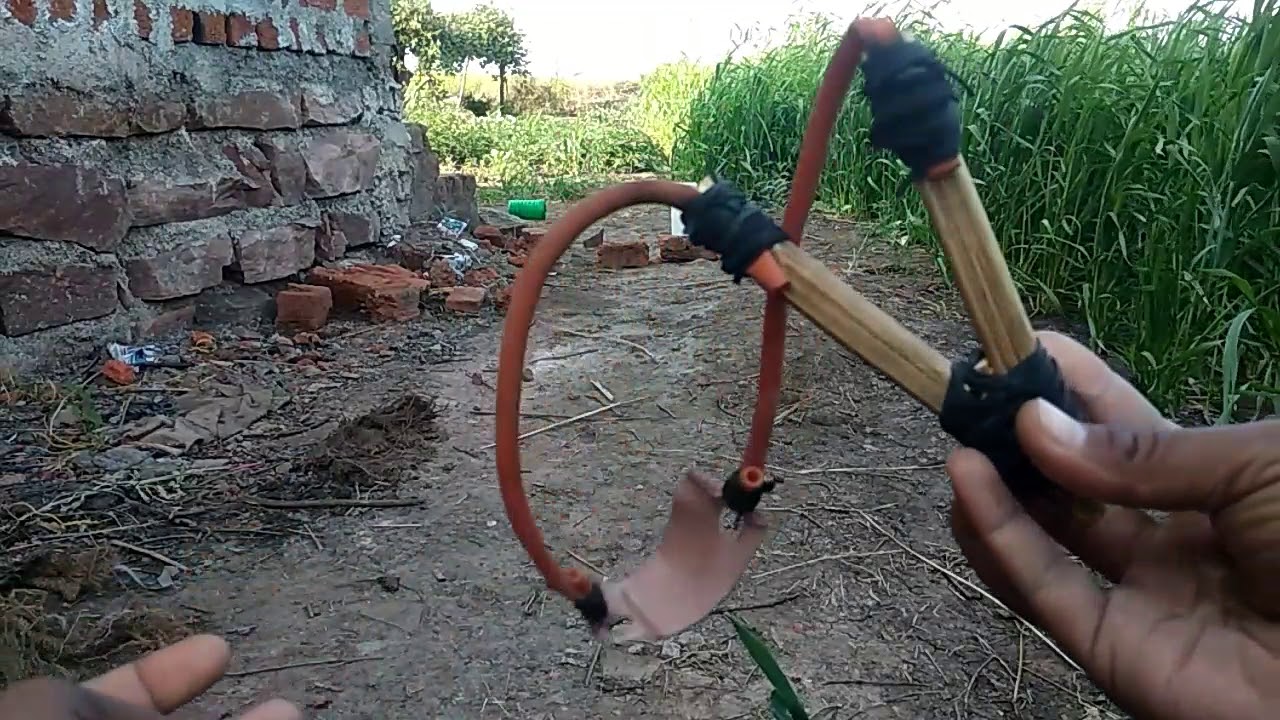 How to make this gulel गुलेल चलाने का तरीका और लाइव शिकार करना gulel ...