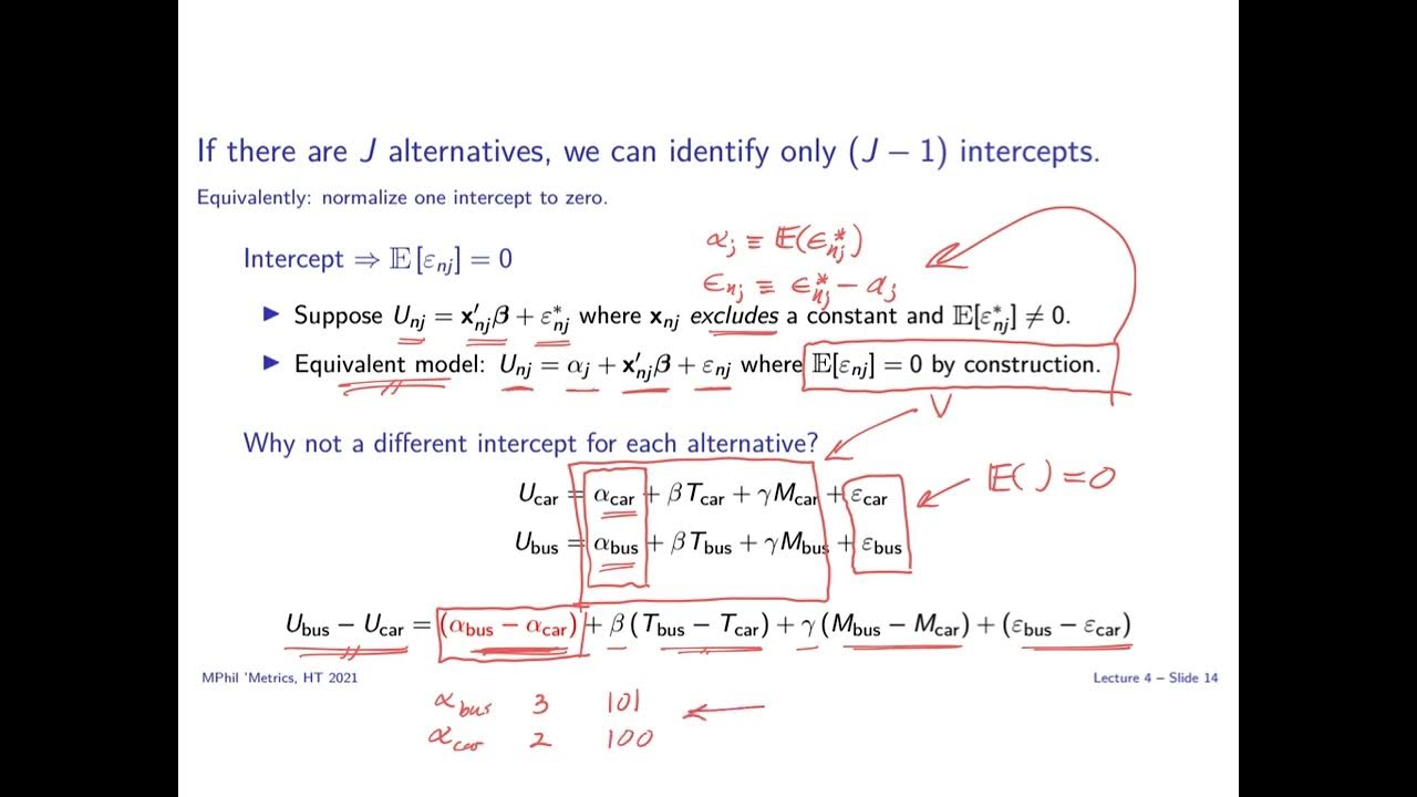 Lecture 4 Part 2 - Identification Issues in Random Utility Models - YouTube