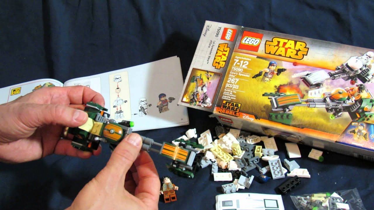Star Wars Ezra's Speeder Bike Lego 75090: Unboxing and Build - YouTube