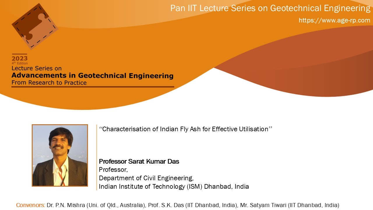 AGERP 2023: L5 (Pan IIT Lecture Series on Geotechnical Engg.) | Professor Sarat Kumar Das - YouTube