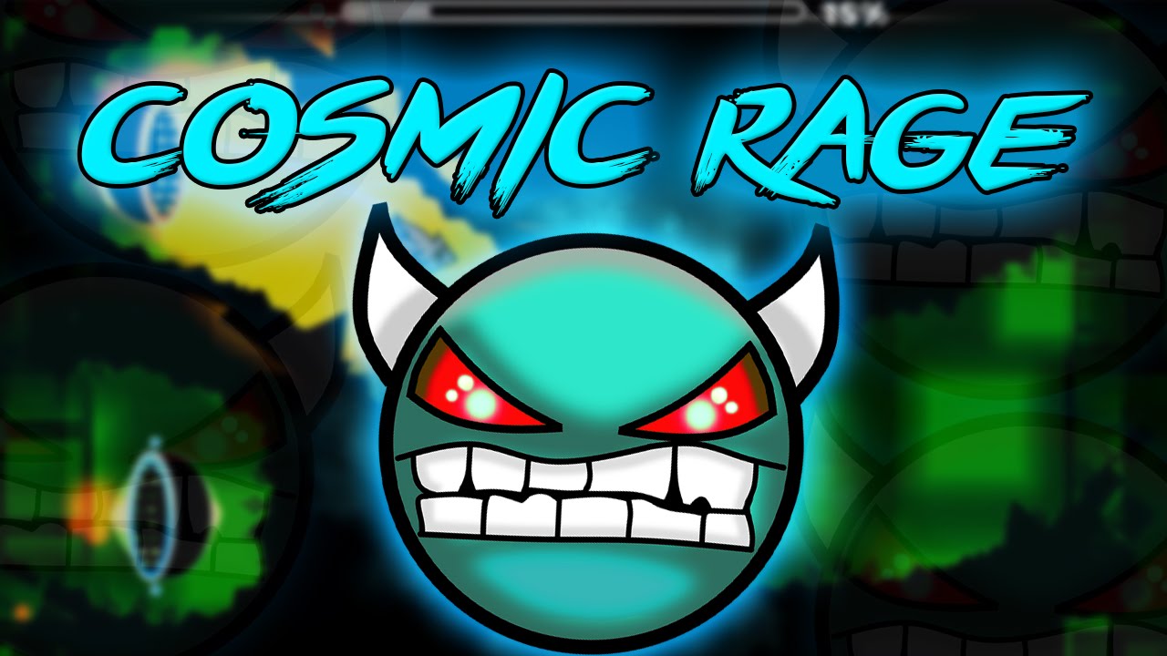 Geometry Dash 2.01 (Medium Demon) - Cosmic Rage By Noobas - YouTube