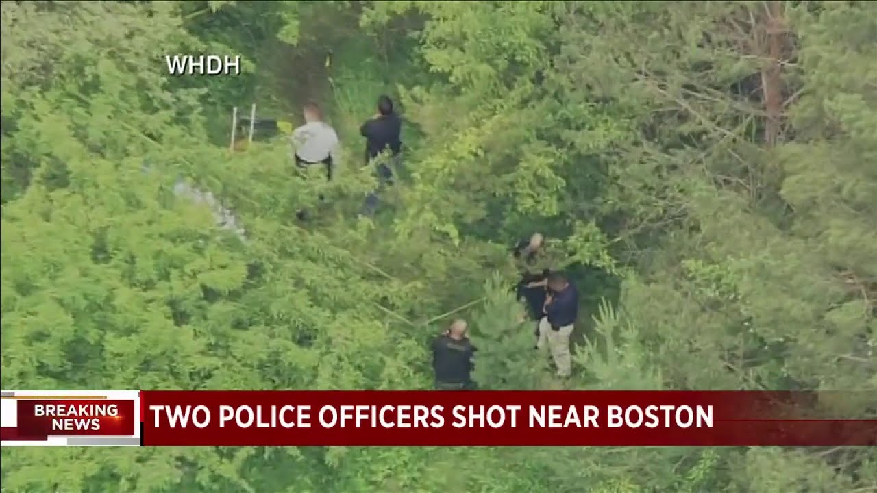 Officers shot near Boston; police dog killed - YouTube