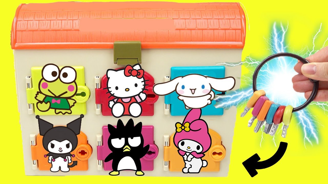 Hello Kitty and Friends Surprise Doors with Keys + DIY Crafts for Kids ...
