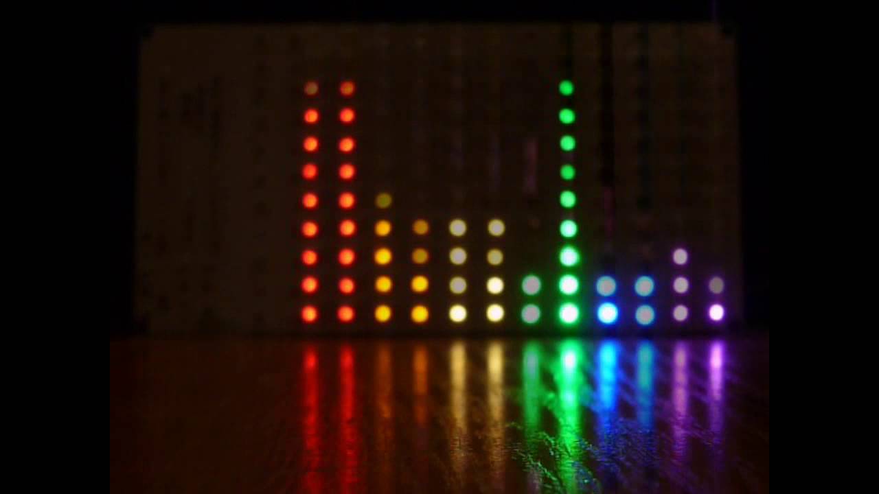 Music Spectrum LED Flashing Kit TOP Audio DIY Components - YouTube