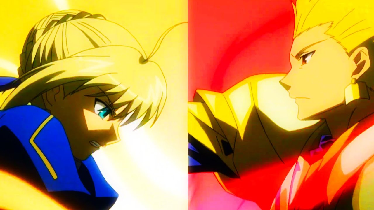 Gilgamesh vs Saber INSANE First Battle Between Servants (Fate/Stay ...