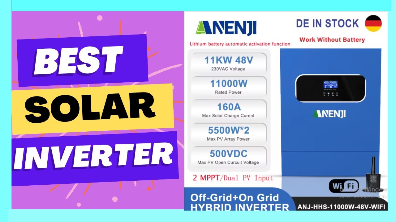 11KW 8.5KW Hybrid Solar Inverter 48V 230Vac On Grid Off Grid Pure - YouTube