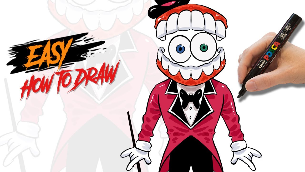 how to draw THE AMAZING DIGITAL CIRCUS - YouTube