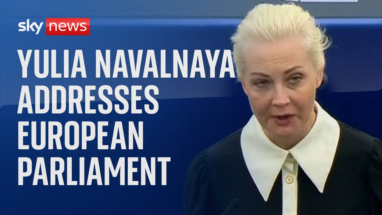 Yulia Navalnaya addresses the European Parliament - YouTube