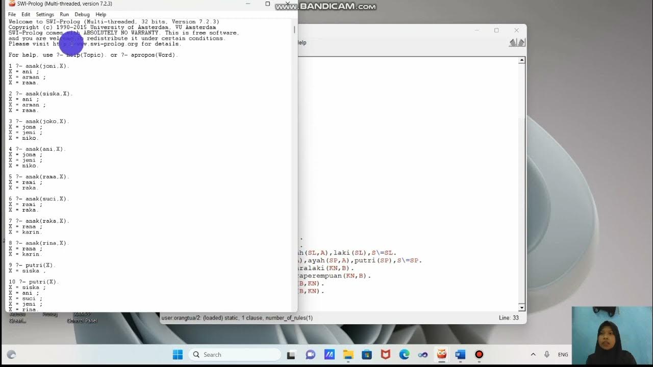 Tugas 5 |Kecerdasan Buatan (silsilah keluarga menggunakan prolog) - YouTube
