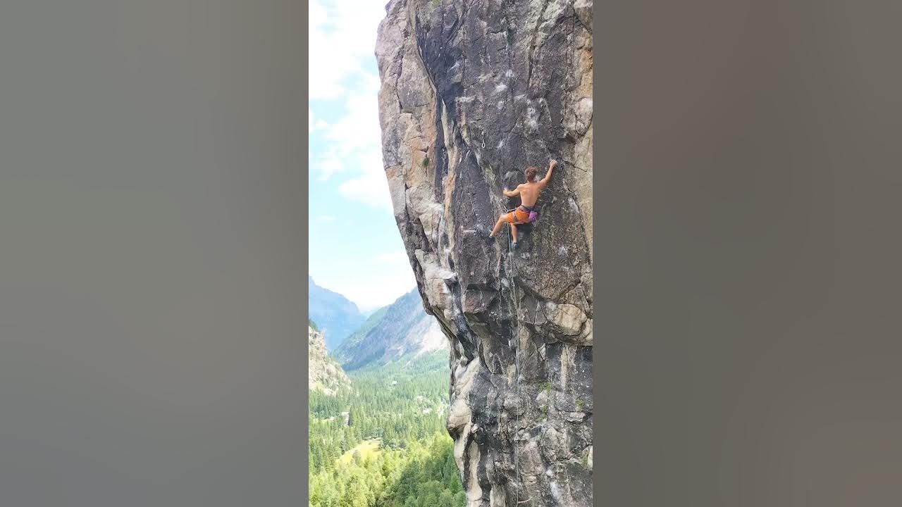 " la fedele froide " 7c+ , face bouc - YouTube