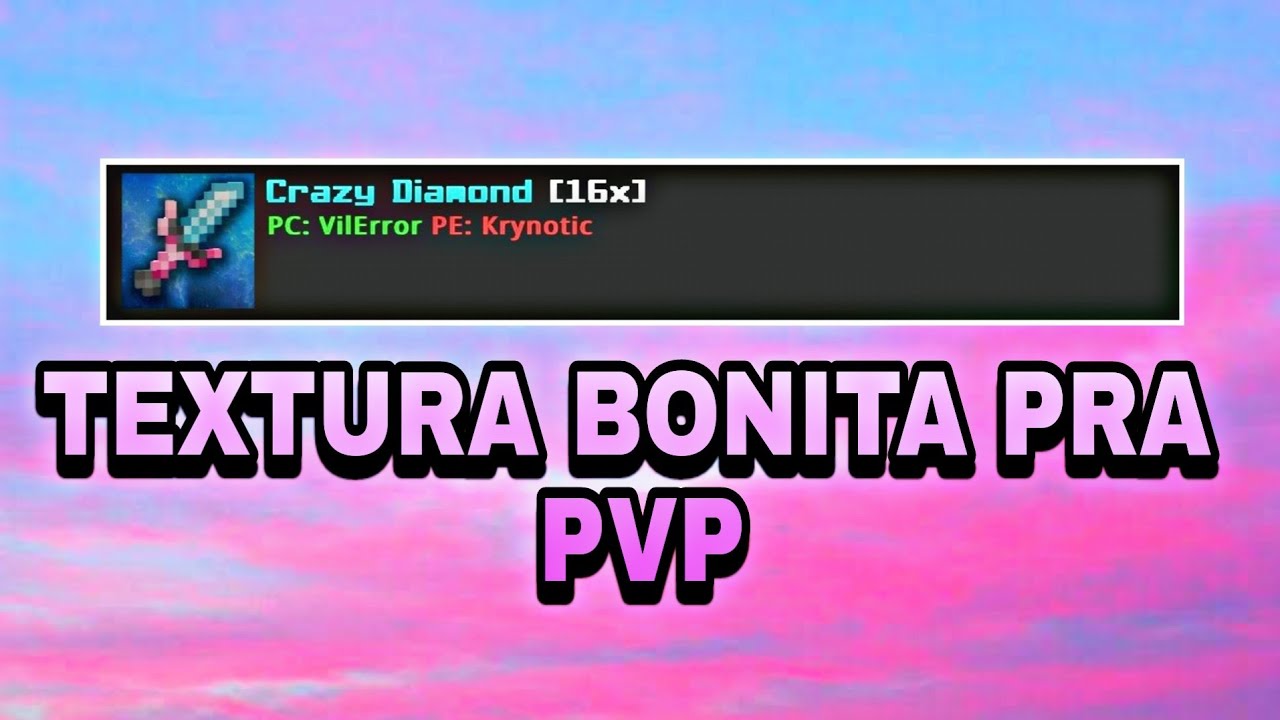 TEXTURA BONITA PRA PVP | Crazy Diamond [16x] | TEXTURE PACK MCPE - YouTube
