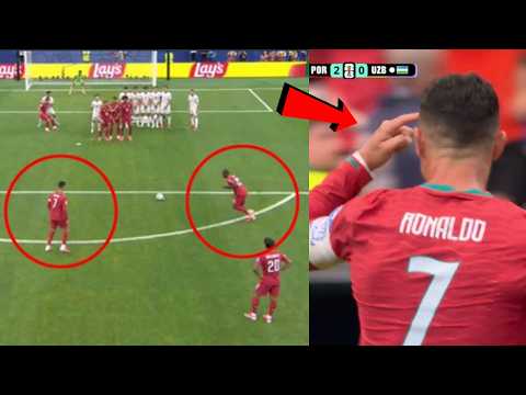 🧠 Cristiano Ronaldo FOOLED Everyone! High IQ Free-Kick Trick Leads to Portugal | Nuno Mendes Goal
