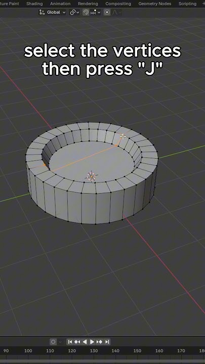 Join vertices like a PRO with just one click in blender#3d#blender#3danimation#tutorial# ...