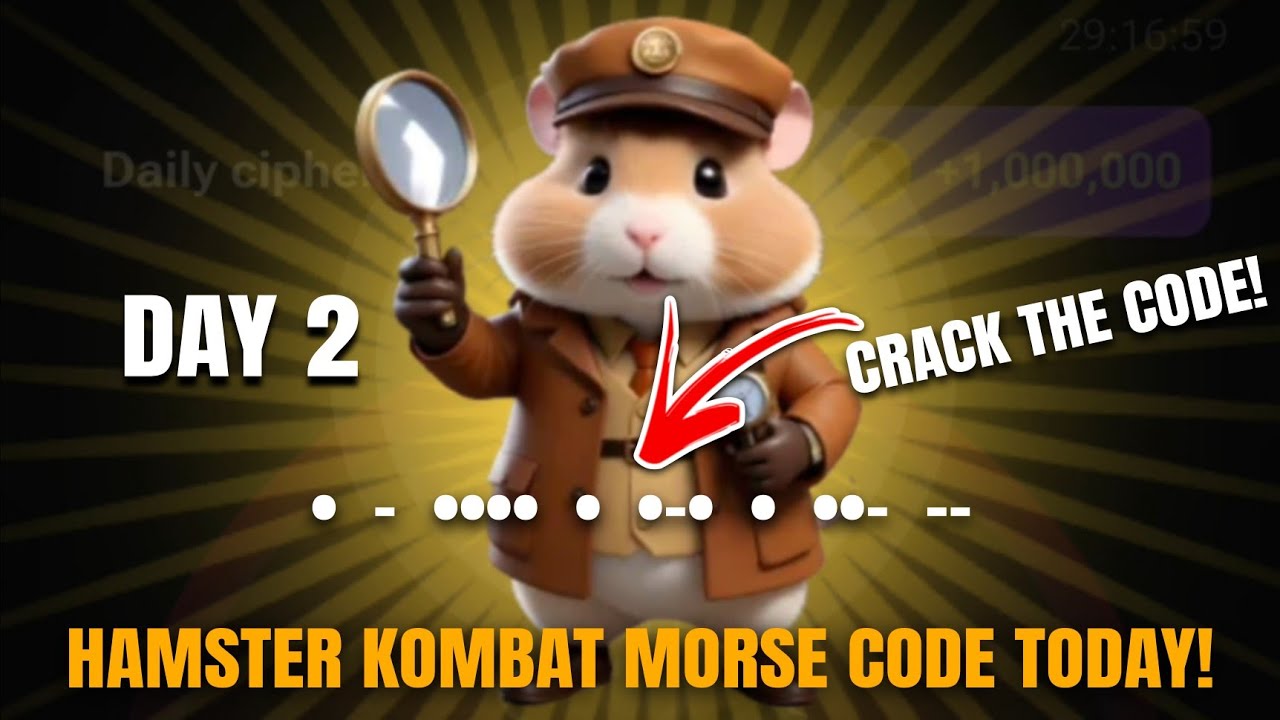 DAY 2! MORSE CODE HAMSTER KOMBAT CLAIM 1 MILLION COINS TODAY! - YouTube