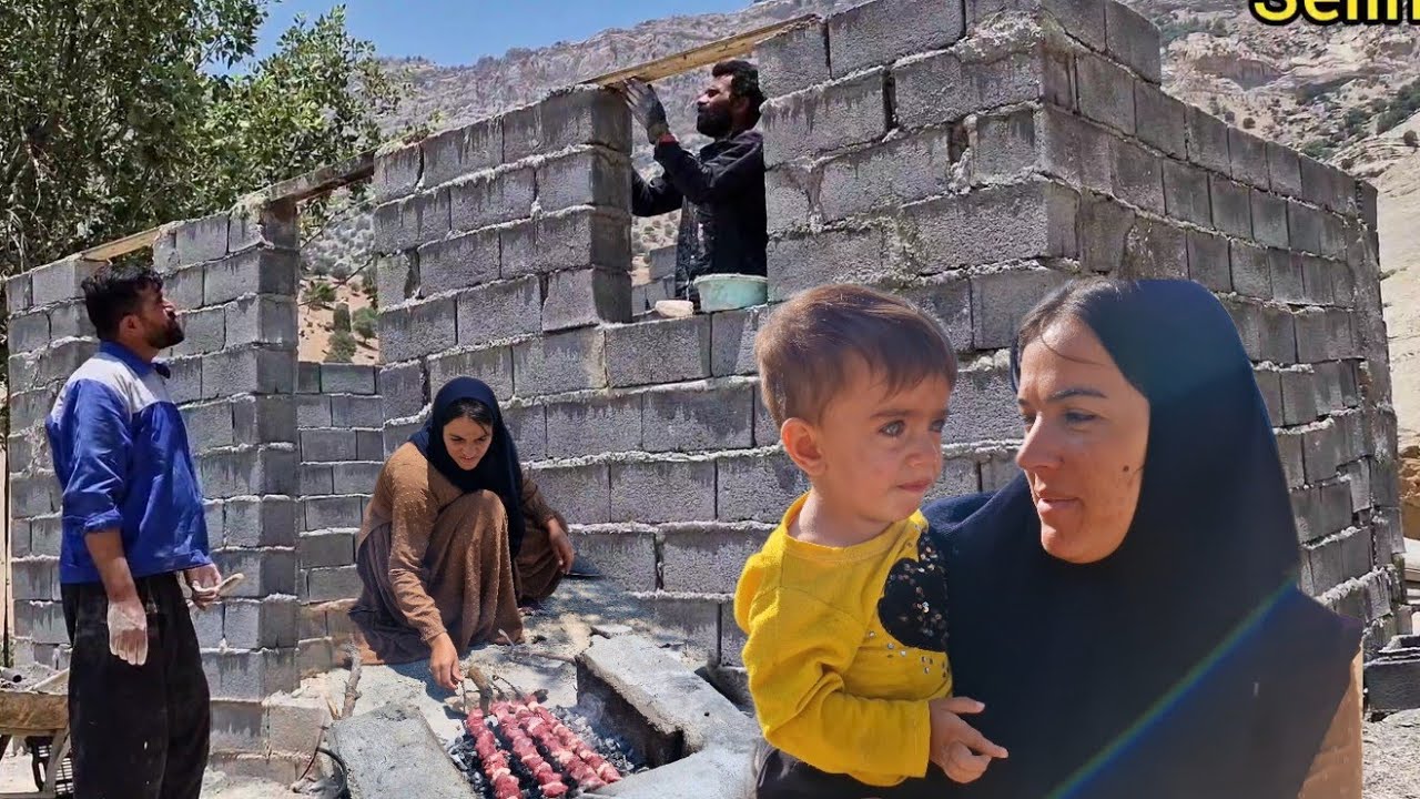 Nomadic life: from building Celine's dream house by Ostad to cooking chalukbab. - YouTube