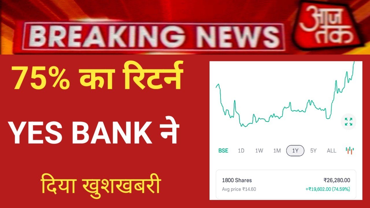 75% return yes Bank share big good news yes Bank stock market - YouTube