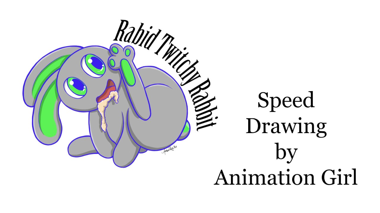 Animation Girl Draws A Twitchy Rabbit Logo - YouTube