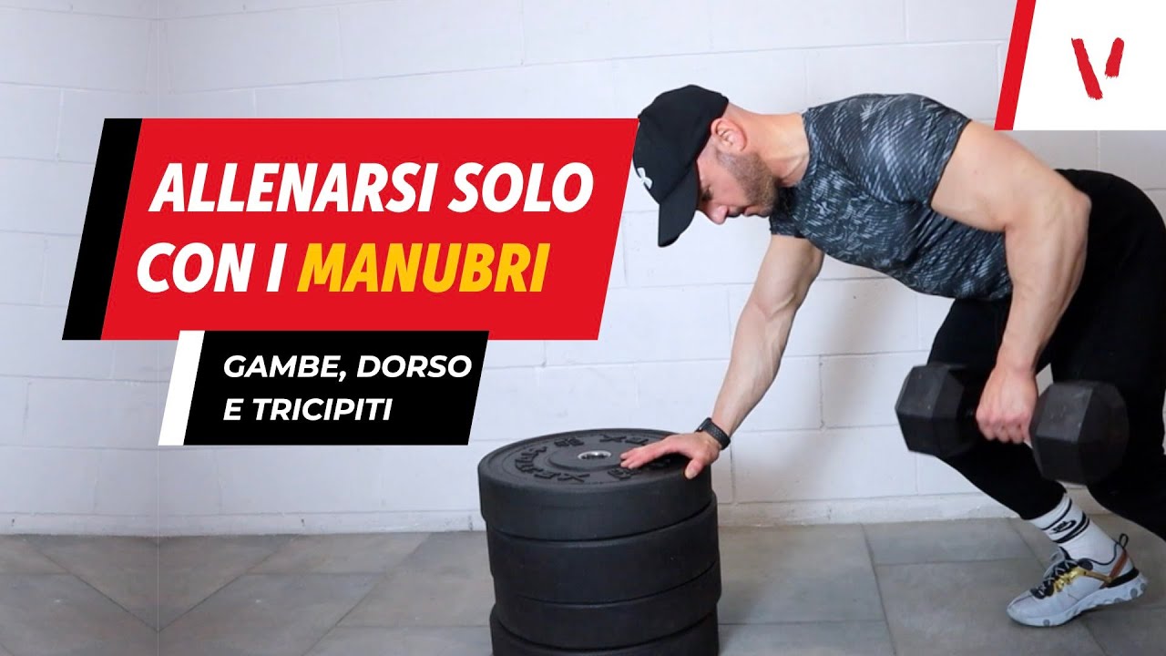 Allenamento manubri: tricipiti, dorso e gambe - YouTube