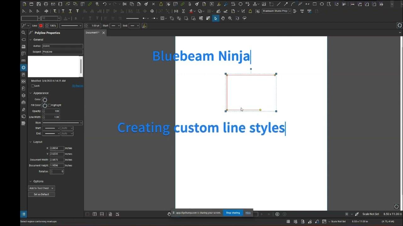 Creating Custom Line Styles in Bluebeam Revu - YouTube