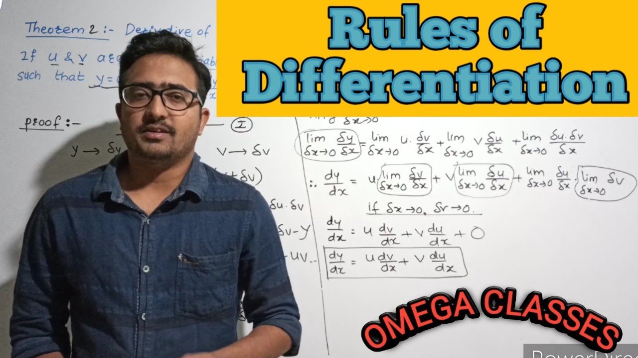 Rules of Differentiation Class 11| Class 11 Differentiation ...