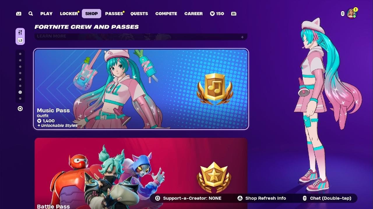 Fortnite Hatsune Miku Music Pass Bundle ~～•・ - YouTube
