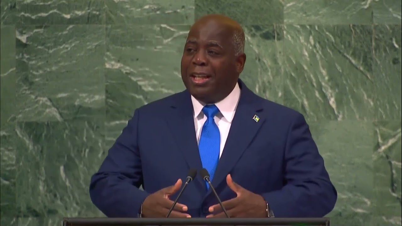 Bahamas Prime Minister, Philip Edward Davis, Addresses UN General ...