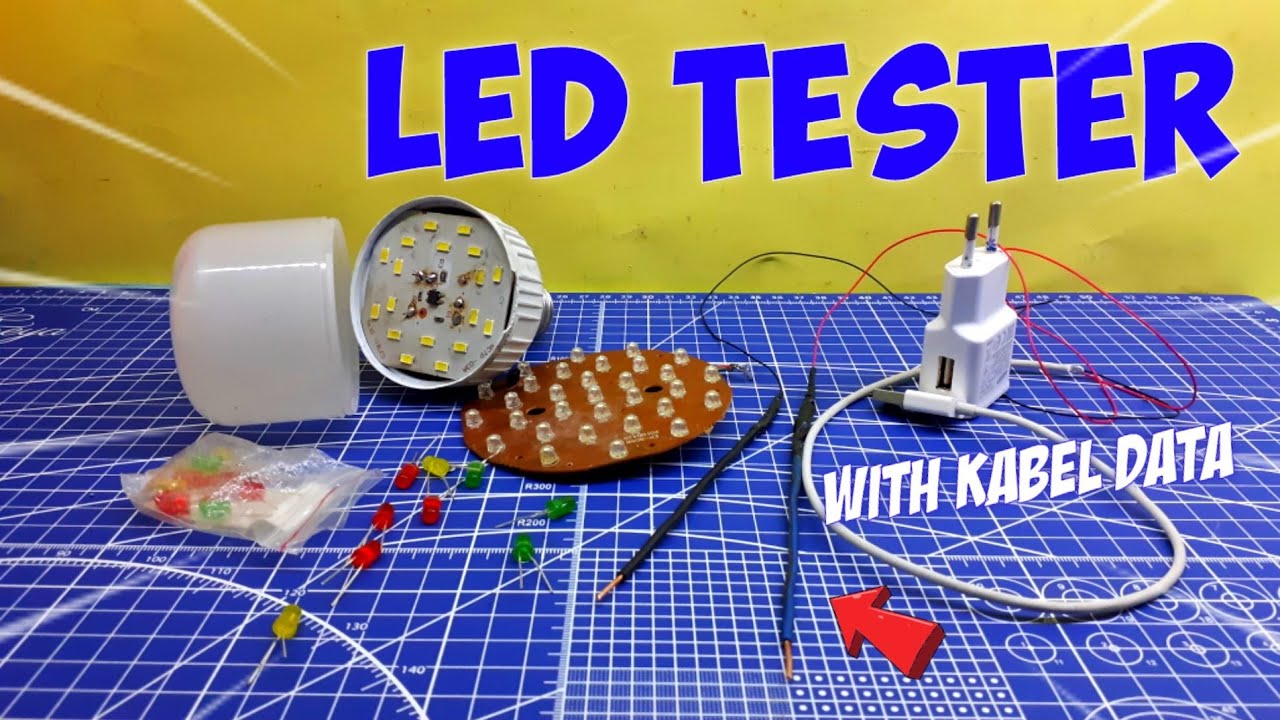 Membuat Alat Tes Lampu Led Dari Kabel Data Charger Hp Bekas - YouTube