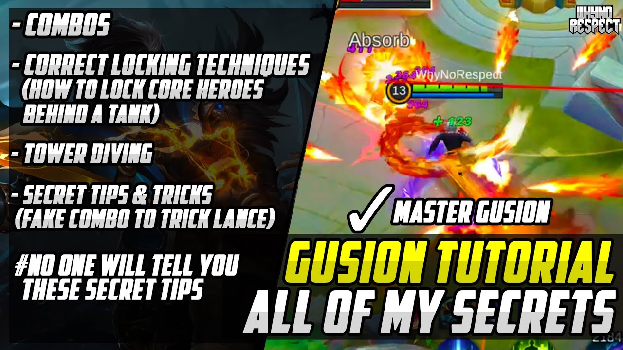 GUSION TUTORIAL (MUST WATCH!) | TIPS & TRICKS That No One Shows You | SECRET IN-DEPTH GUIDE ...