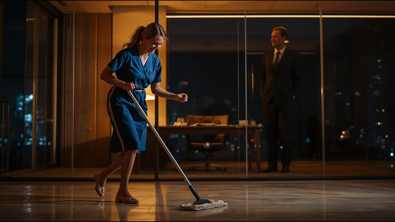 She Was Just a Poor Cleaning Lady Dancing at Work—Unaware the ...