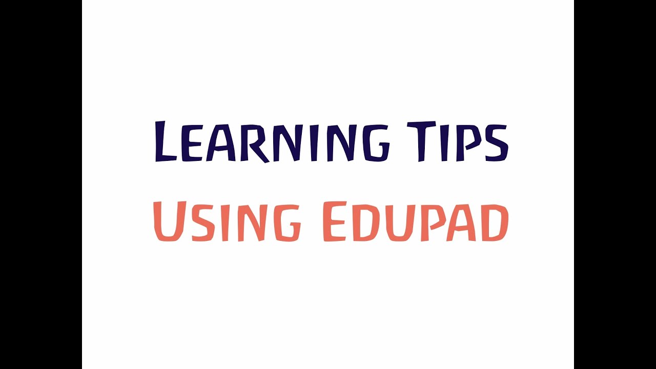 Using Edupad - YouTube
