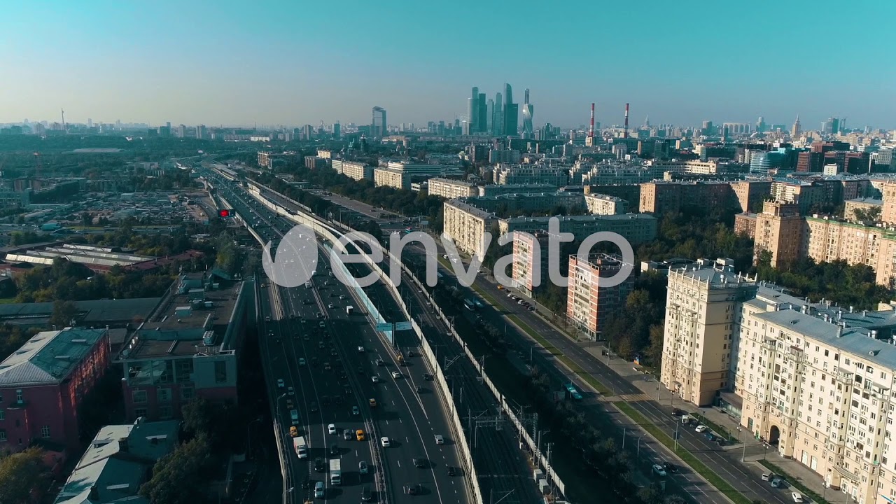 Over The Highway Road to City | Stock Footage - YouTube