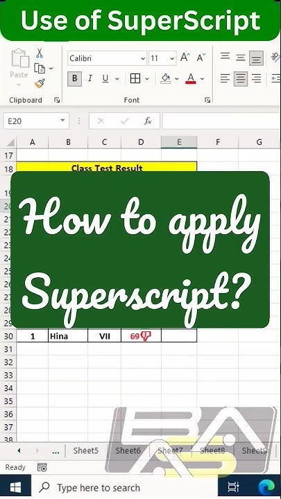Superscript Rank 🚩 #exceltips #exceltutorial #viral #shorts #computereducation #learn #excel # ...