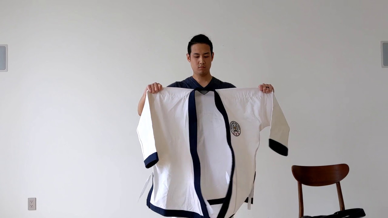 How to put on a uniform and tie a belt - YouTube