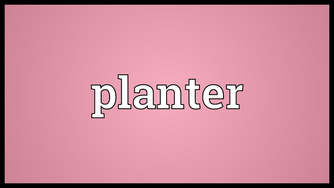 Planter Meaning - YouTube