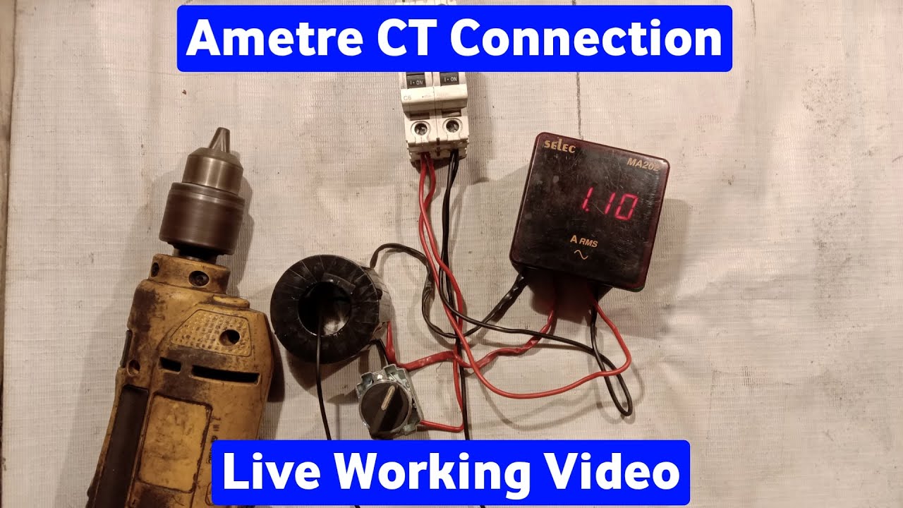 CT connection with ammeter | ct connection | amp meter ct connection ...