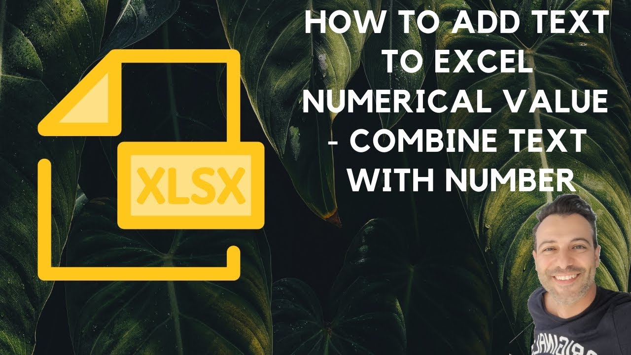 Add Text To Numerical Value In Excel YouTube Add Text To Numerical Value In Excel YouTube