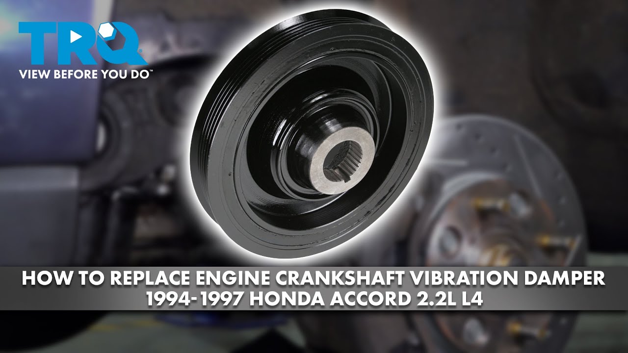 How to Replace Engine Crankshaft Vibration Damper 1994-1997 Honda ...