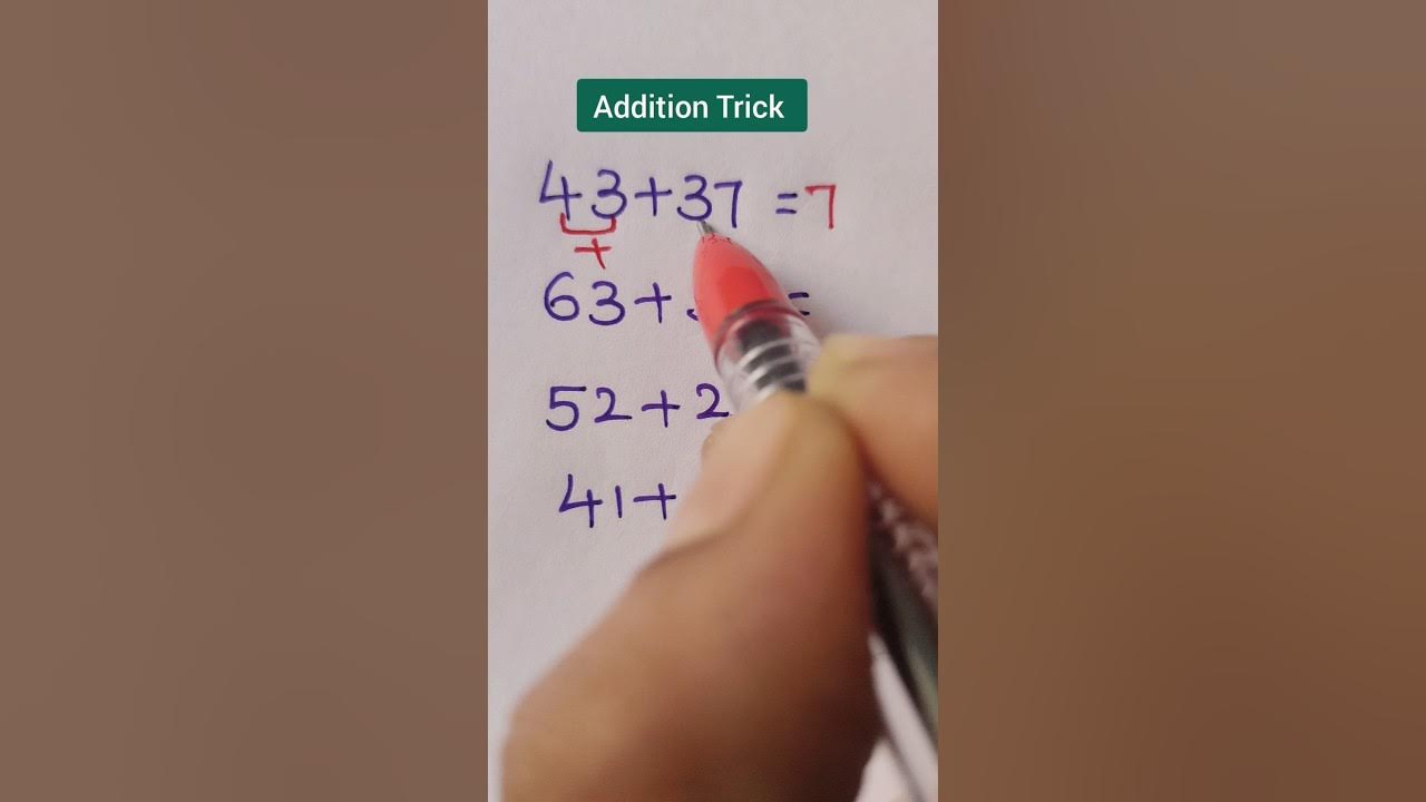 Addition Trick#shorts#maths#shortsfeed#ytshorts#mathstricks#addition#additiontricks - YouTube