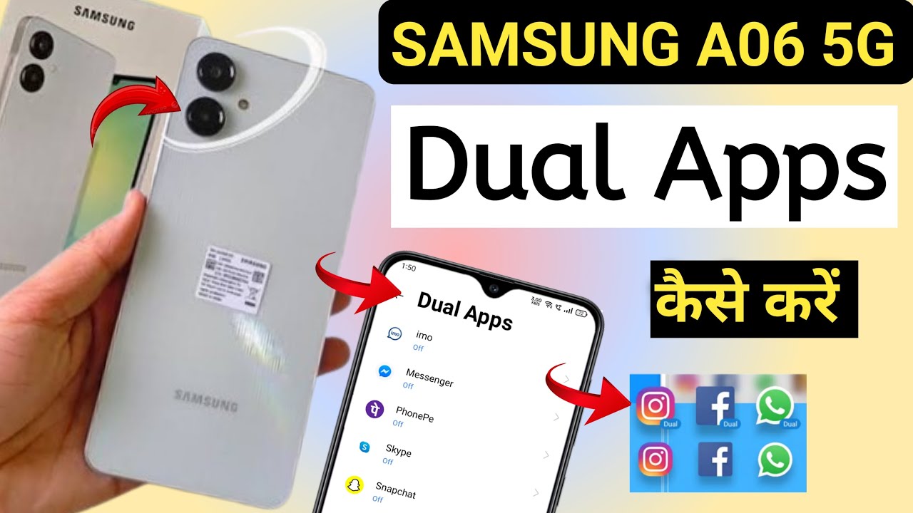 Samsung galaxy a06 5g Dual App Settings || How To Clone App In Samsung ...