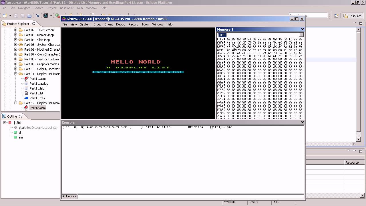 Programming the Atari XL/XE - Part 12 - Display List Memory and ...