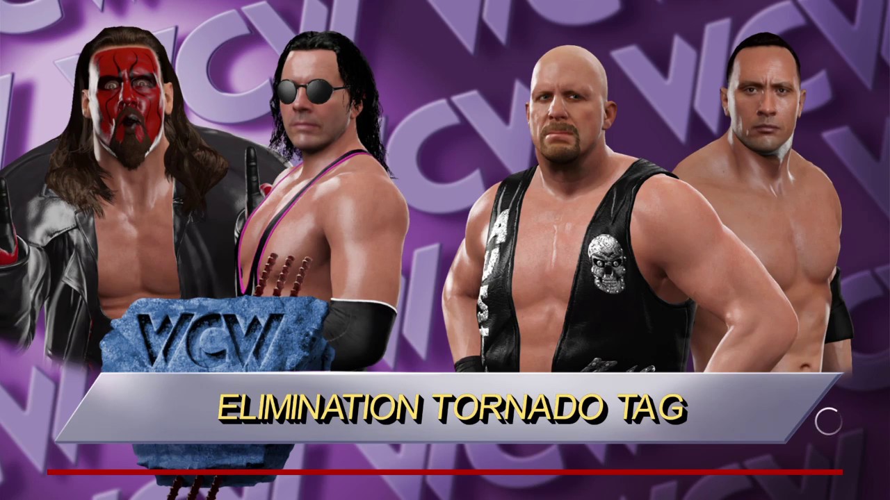 WWE 2K17 Steve Austin,The Rock '01 VS Bret Hart '98,Sting '98 ...