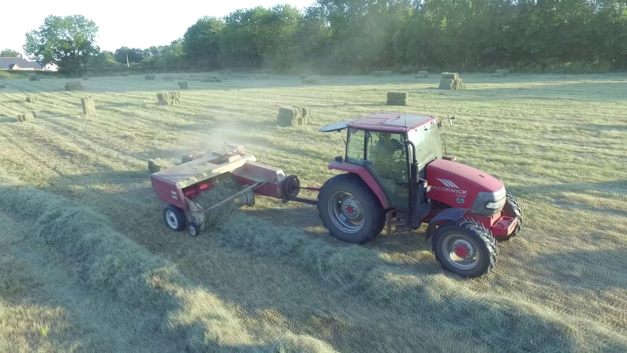 Mccormick baling with international square baler - YouTube