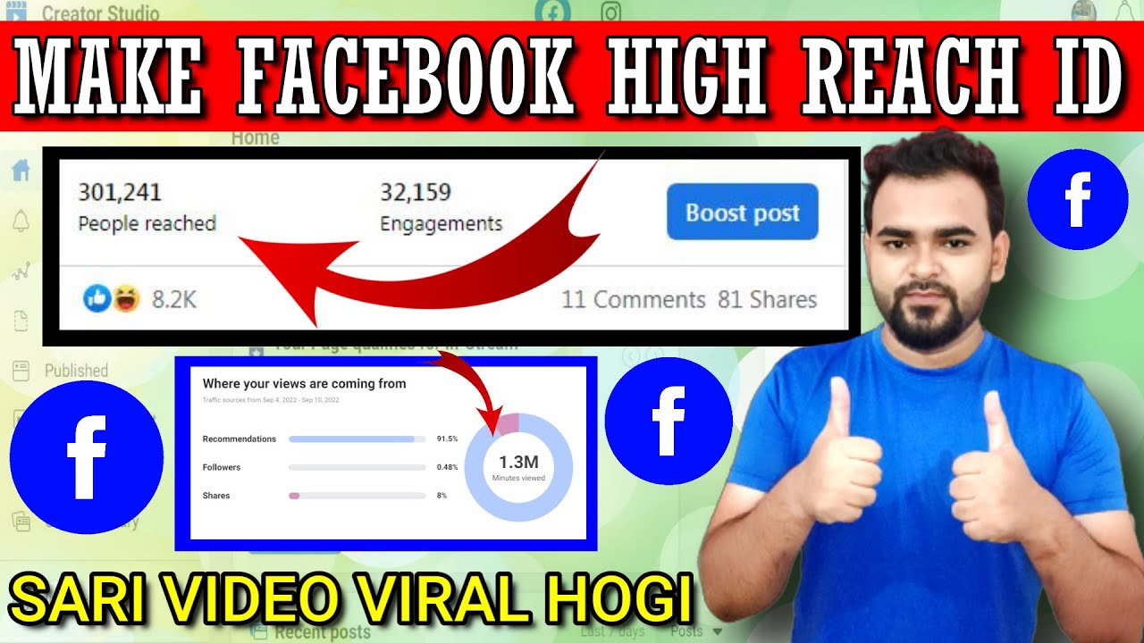Facebook Reach Kaise Badaye😍 | Increase Facebook id Reach | How To Make ...