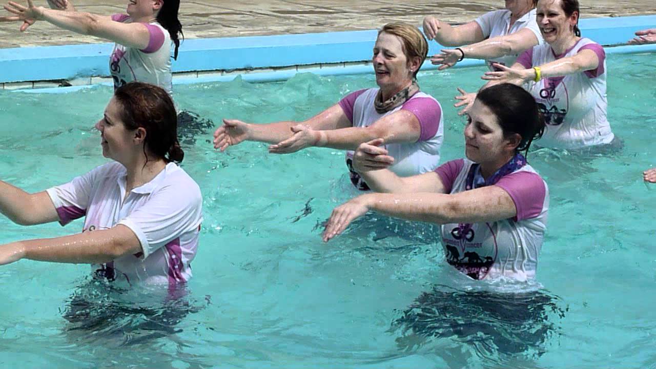 Women V Cancer Group 3 - Celebratory swimming pool dance - YouTube