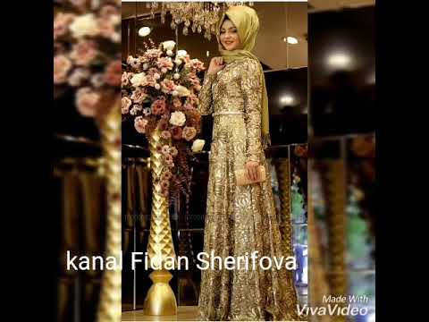 Basi ortulu xanimlar ucun geyimler . Хиджаб платье.