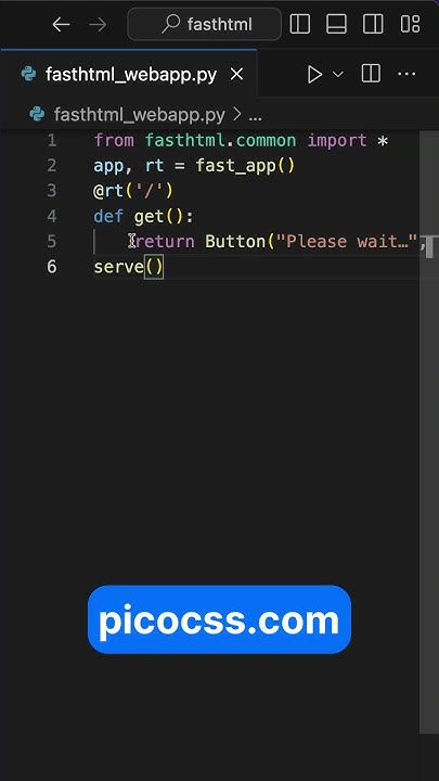Fasthtml Web App With Only 6 Lines Of Python Code Html Fast Html Css Python